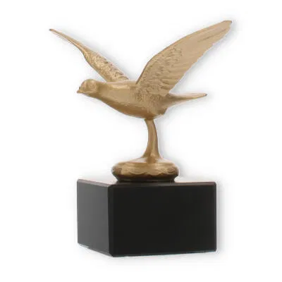 Pokal Metallfigur fliegende Taube – mit Gravur