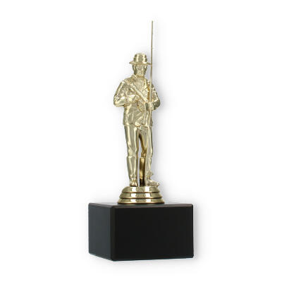 Trophy Figure Angler - with Custom Engraving on Marble Base