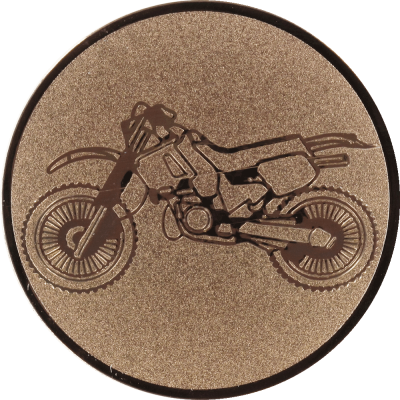 Bronze embossed aluminum emblem 50mm – Offroad motorcycle