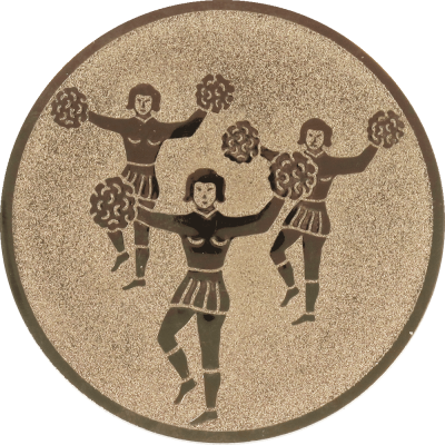 Emblema de alumínio bronzeado em relevo 50mm - Cheerleaders ...