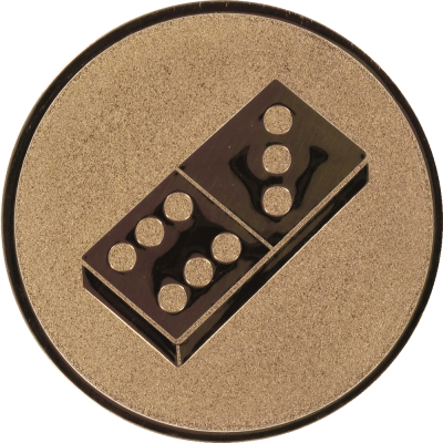 Embossed Bronze Aluminum Emblem 25mm - Domino | Individual Design