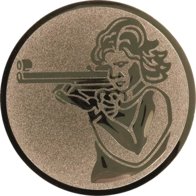 Aluminum emblem embossed bronze 50mm – Shooter