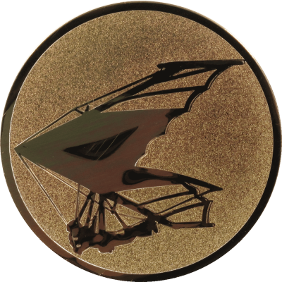Bronze Embossed Aluminum Emblem 25mm – Hang Glider