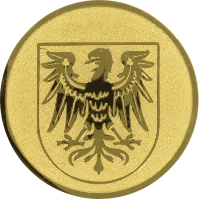 Emblema de alumínio dourado em relevo de 50 mm - brasão de águia ...